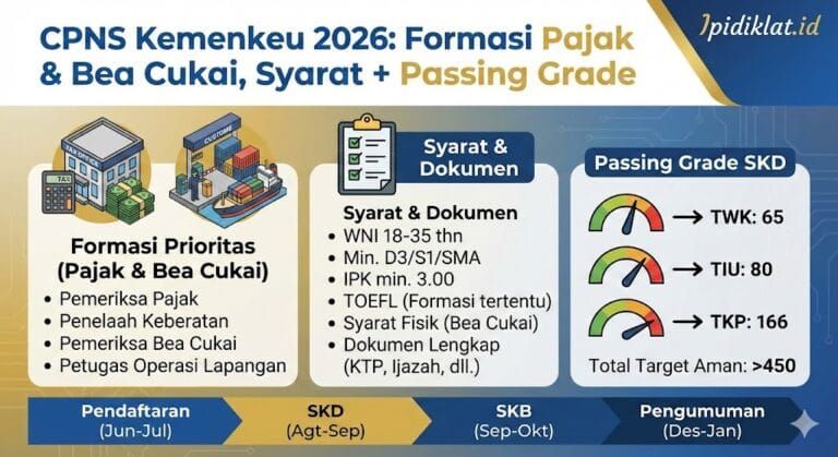 CPNS Kemenkeu 2026: Formasi Pajak & Bea Cukai, Syarat + Passing Grade